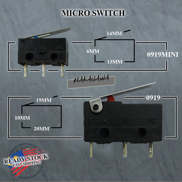 3 PIN MICRO SWITCH / CONTACT SWITCH / TOUCH SWITCH / LIMIT SWITCH ...