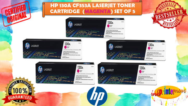 HP 130A CF353A Original LaserJet Toner Cartridge (Magenta) Set of 5 ...