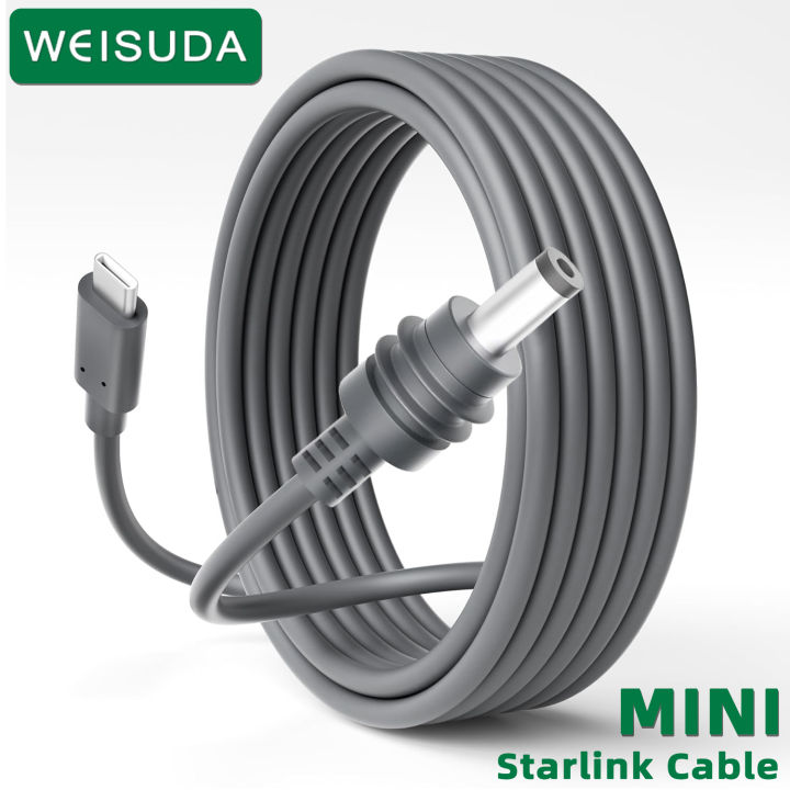 Starlink USB-C สายเคเบิลอีเทอร์เน็ตขนาดเล็ก Starlink Spacex Mini DC สายเคเบิลอะแดปเตอร์ใช้ได้กับ ...