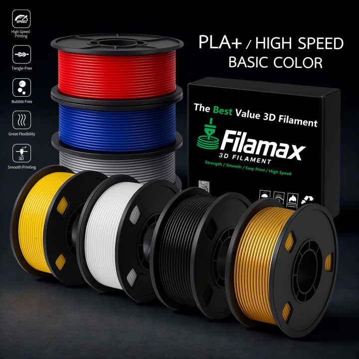 Filamax เส้นพลาสติก PLA+ Basic Color Filament 3D Printer 1.75mm 1kg ไร้ ...