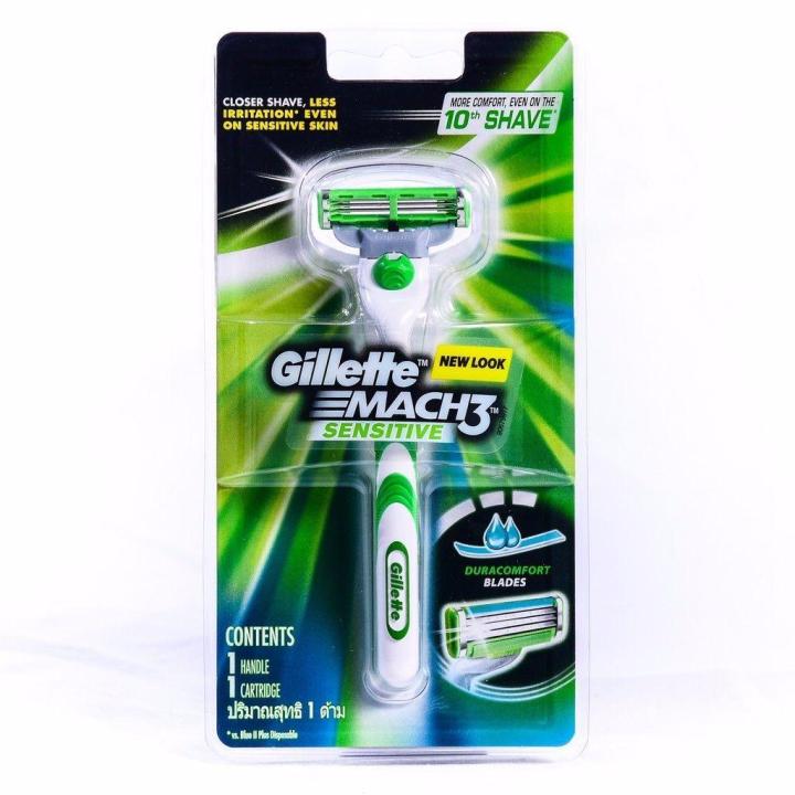 Gillette Mach 3 Sensitive Razor Blade / Pisau Cukur Gillete Mach 3 100% ...