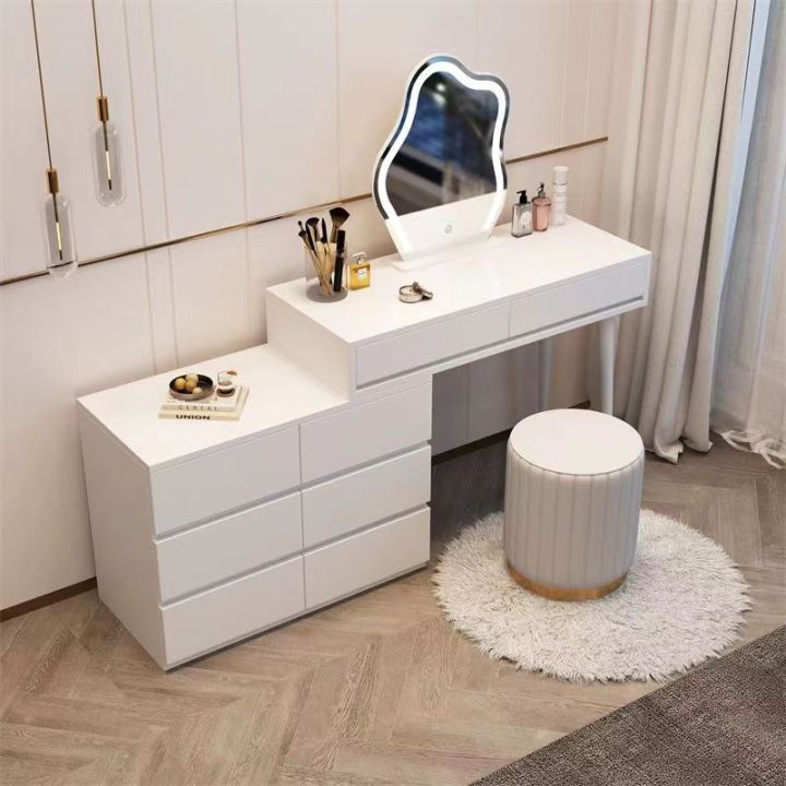 [PRE-ORDER] CX light luxury modern dressing table with side cabinet 6 drawers multi function ...