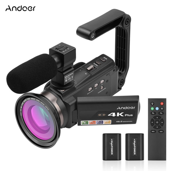 Andoer 4k 60fps 48mp Wifi Digital Video Camera Set 1 Camcorder Recorder
