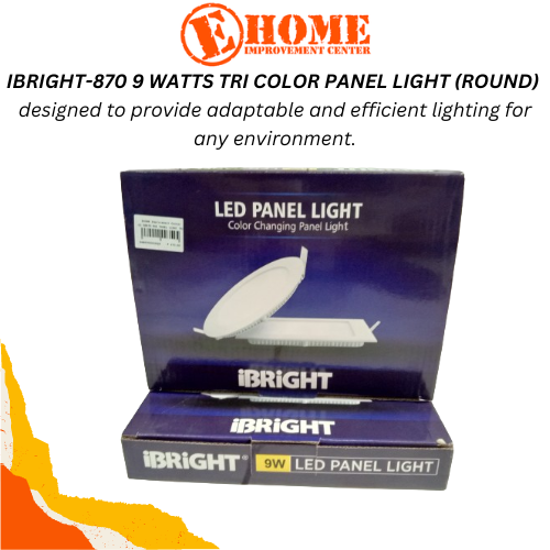 IBRIGHT-870 TRI COLOR PANEL LIGHT (ROUND) 9W | Lazada PH
