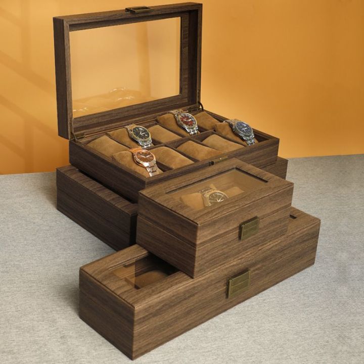 Roll_n_Rotate Clic Wooden Watch Box 3, 6, 10, 12 Slots Watch Display ...