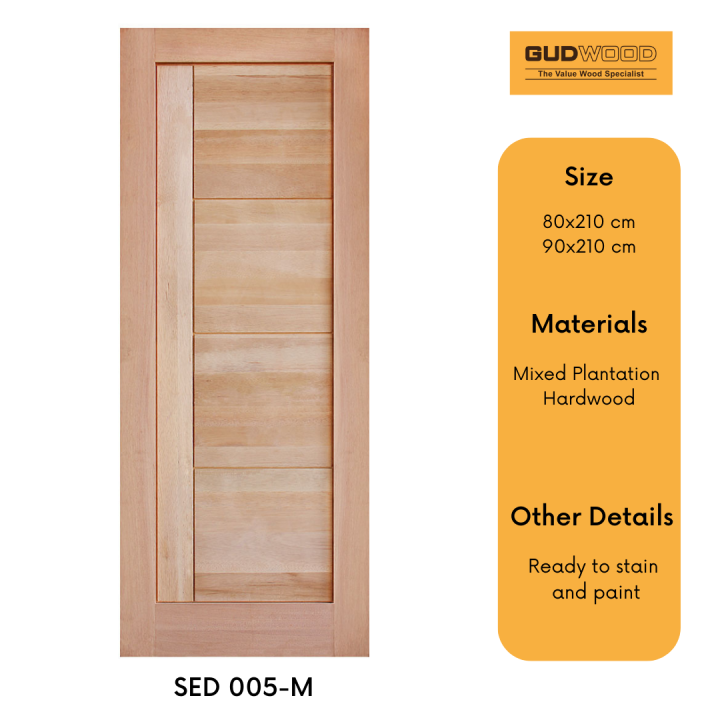 Matimco Gudwood Solid Engineered Wood Door 70x210 / 80x210 / 90x210 ...
