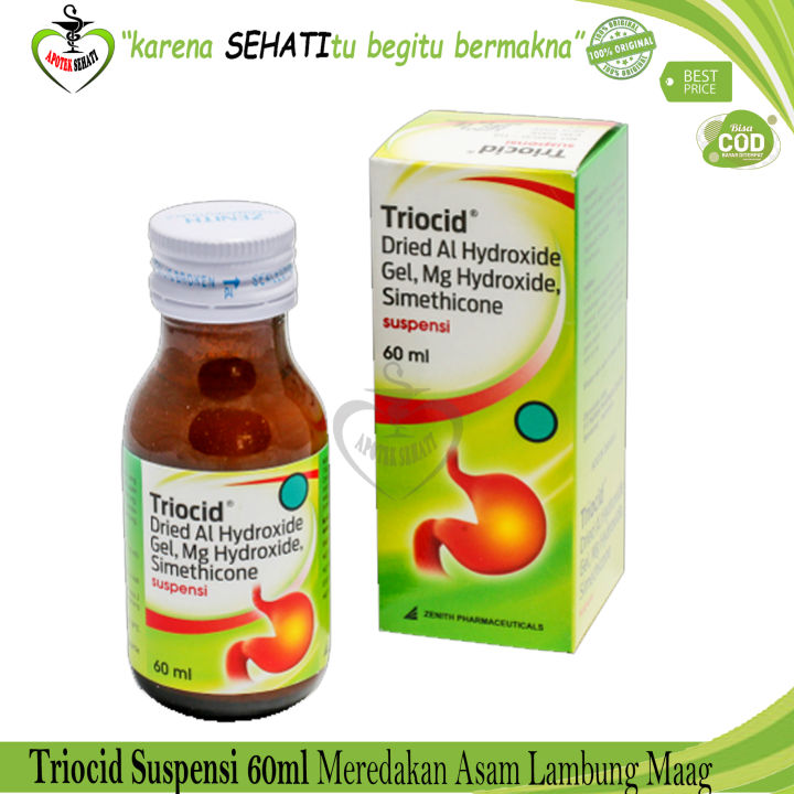 TRIOCID SUSPENSI 60 ML MAAG ASAM LAMBUNG ANTASIDA | Lazada Indonesia