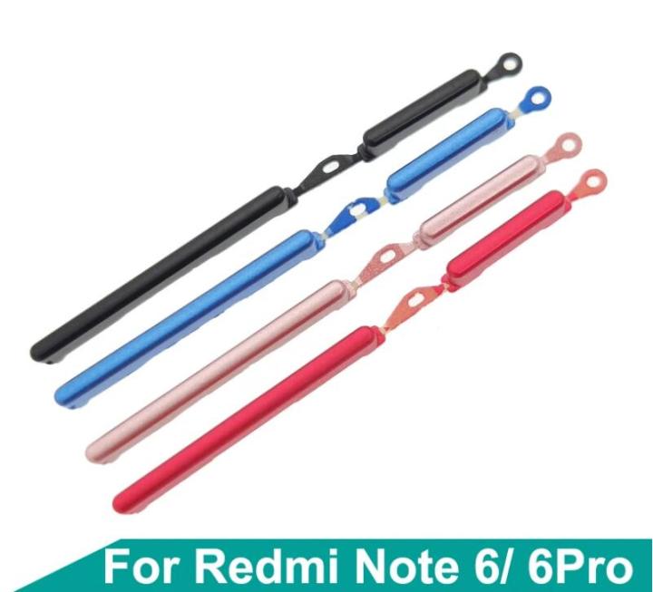 สำหรับ Xiaomi Redmi Note 6 / Note6 Pro ปุ่มปุ่มเปิดปิด + ชิ้นส่วนอะไหล่กุญแจสวิตช์ด้านข้างที่ ...