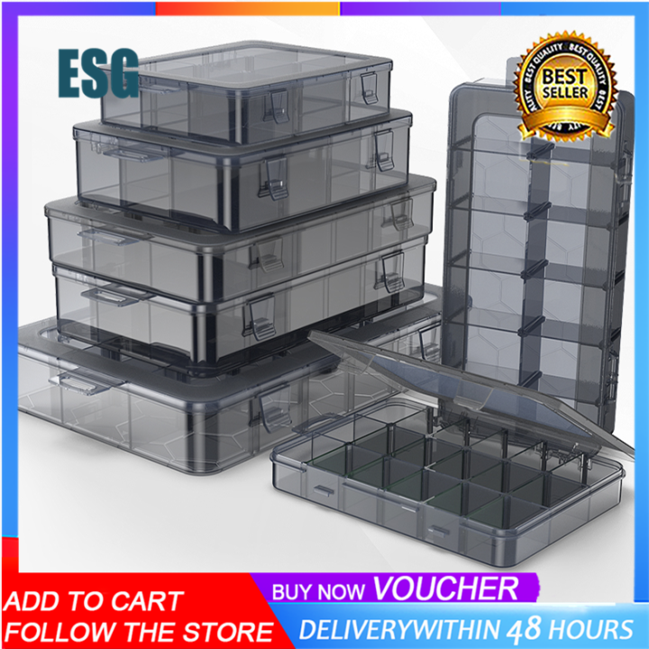 Plastic Transparent Multi-compartment small parts storage box ...
