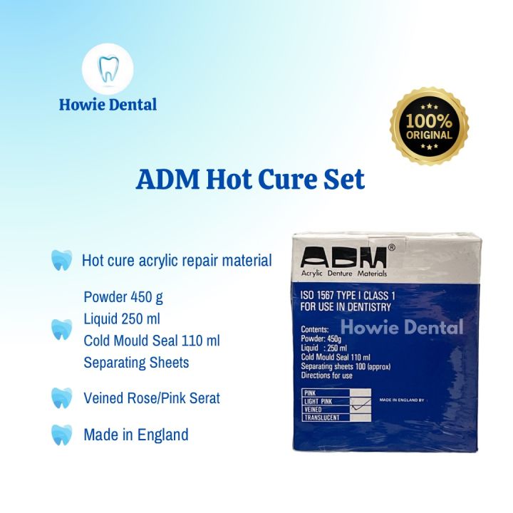 ADM (Acrylic Denture Materials), Hot Cure, Dimasak/Direbus, Powder ...