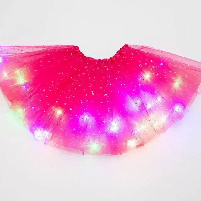 LED Glowing Light Kids Girls Princess Tutu Skirts Children Cloth ...
