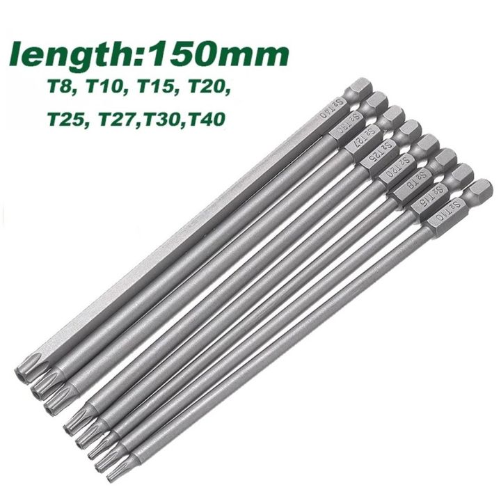 (fast Shipping)1PC Magnetic Torx Screwdriver Bit 150mm Long T8,T10,T15,T20,T25,T27,T30,T40 1 ...