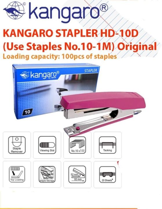 Kangaro Stapler/Kangaro HD-10D Stapler/Pengokot Kangaro (2~20 Sheets ...