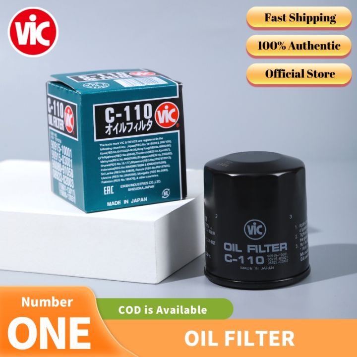 Original Vic Oil Filter C-110 for Toyota Wigo | Vios | Avanza | Corolla ...