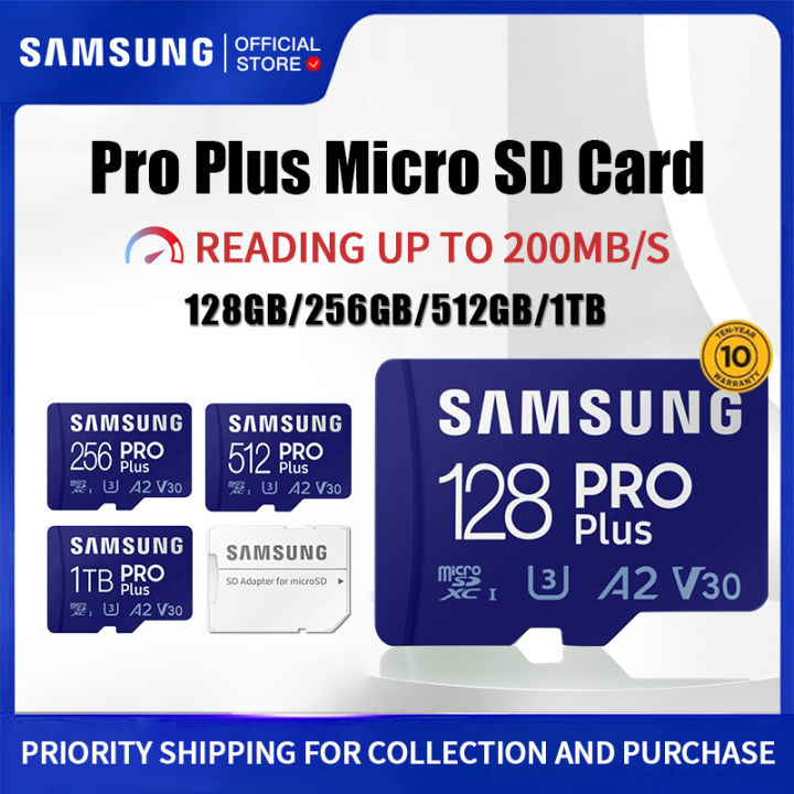 SamsungSupreme PRO Plus 128GB/256GB/512GB/1TB Micro SD Card UHS-I U3 ...