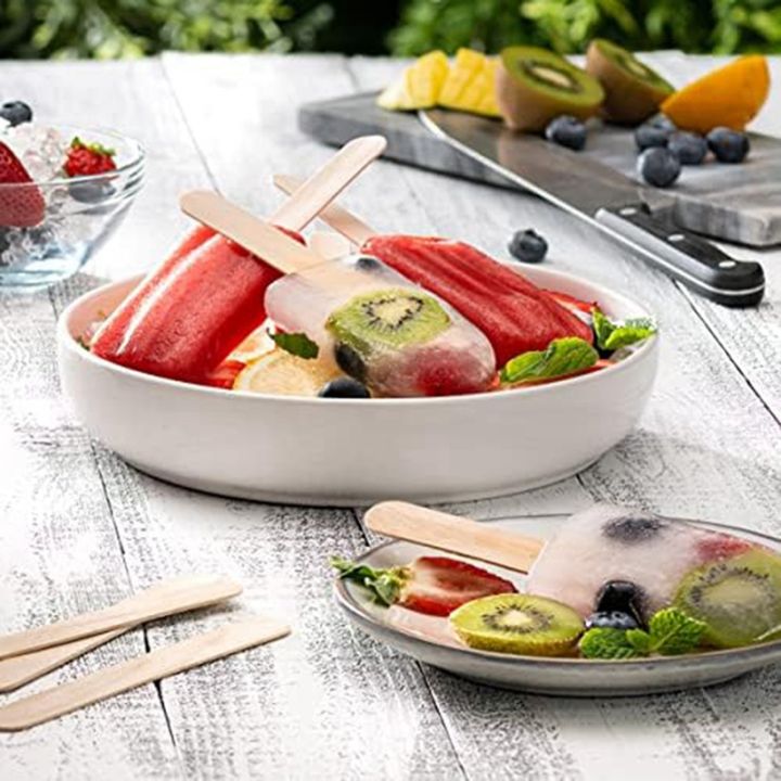 [100 Count] 3.6 Inch Wooden Multi-Purpose Popsicle Sticks, Craft, Ice ...