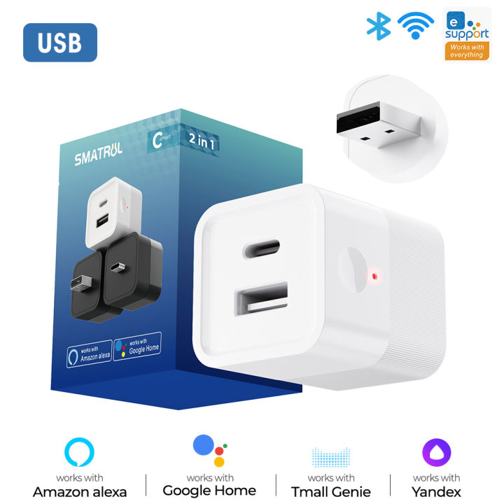 EWeLink Smart WIFI Power Adapter Switch 5V USB Type-C Charger Plug ...