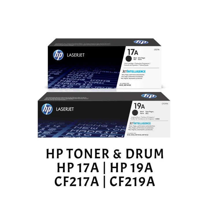 [ORIGINAL] HP Black Toner HP 17A CF217A , Drum HP 19A CF219A | Lazada ...