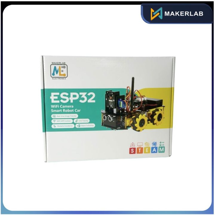 Makerlab ESP32 CAM Mecanum Smart Car Wireless Control Educational ...