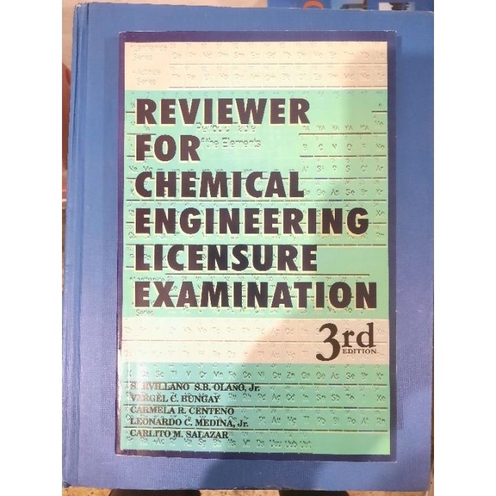 Reviewer for Chemical Engineering Licensure Examination 3rd edition | Lazada PH
