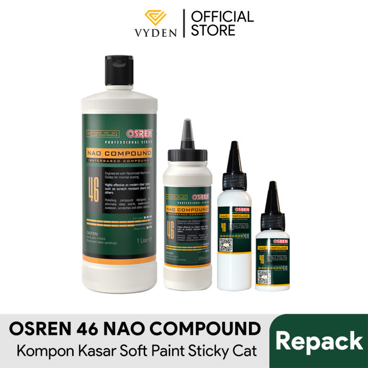 OSREN NAO Compound 46 Kompon Kasar Soft Paint Sticky Cat Lengket Repack ...