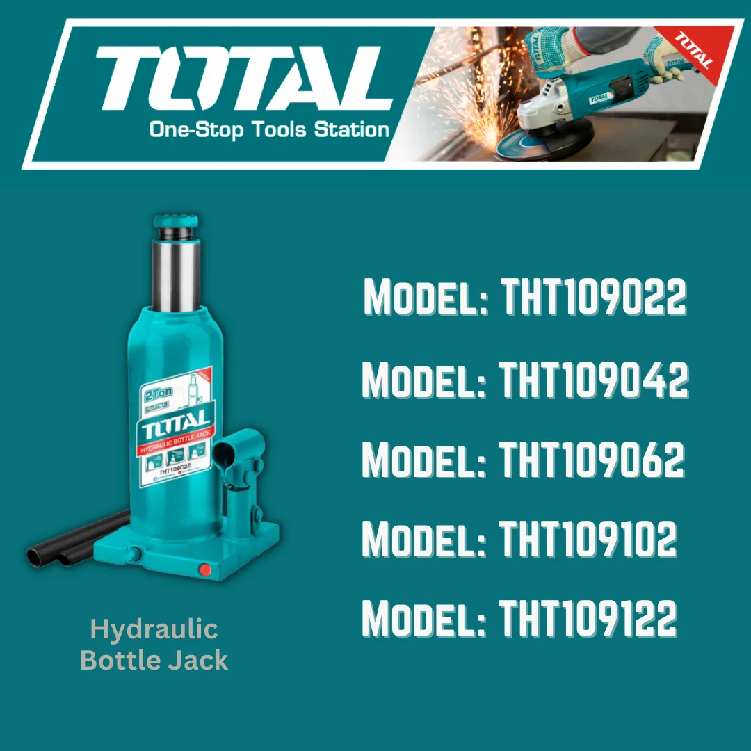 Total Hydraulic Bottle Jack (2/4/6/10/12 Ton) | Lazada