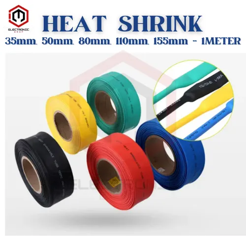 Heat Shrink (35mm, 50mm, 80mm, 110mm, 155mm - 1METER) Tubing Per Meter ...