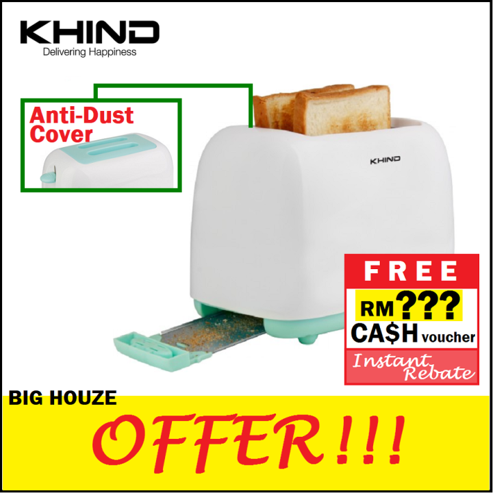 [FREE SHIPPING + ORIGINAL] Khind BT808 Bread Toaster with Anti Dust ...