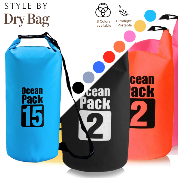 Style By 8 Color GoTravel 2L 5L 10L 15L 20L Extra Thick Waterproof Ocean Diving Dry Bag Travel ...