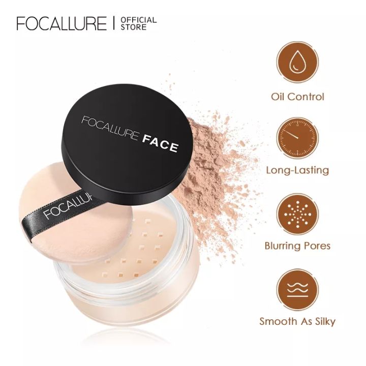 DORISNA Face Loose Powder Waterproof Matte Setting Finish Long-term Oil ...