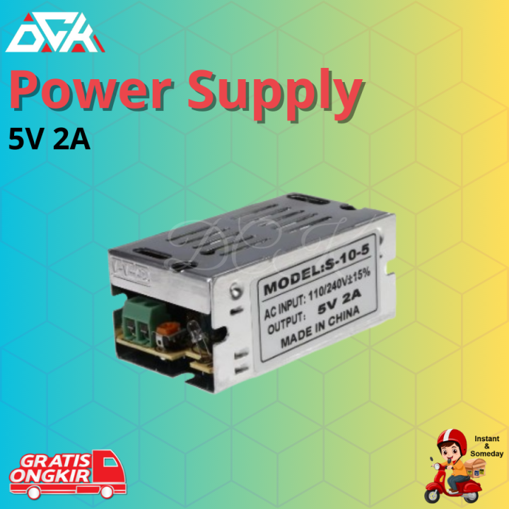 Power Supply 5V 2A Switching Adaptor Jaring DC 5 Volt 2 Ampere LED | Lazada Indonesia