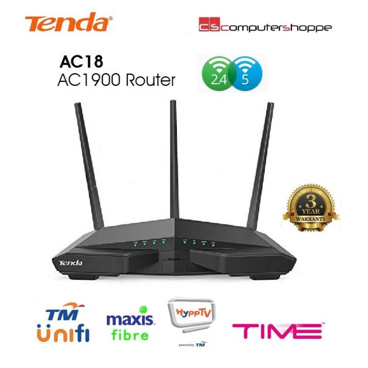 Tenda AC23 (AC2100) WiFi Gigabit Wireless Router AC18 (AC1900) Dual ...