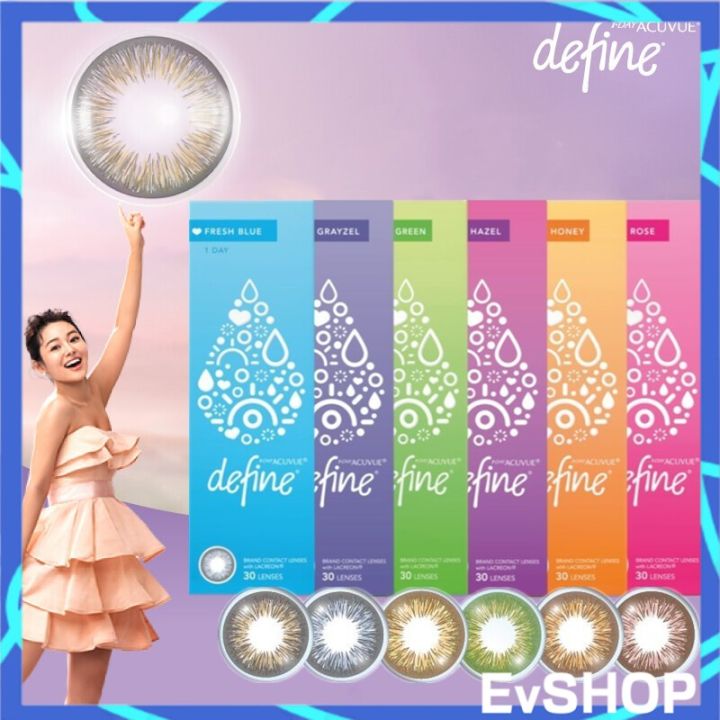 ACUVUE Define Fresh 1 Day Daily Disposable Cosmetic Color Contact Lens ...