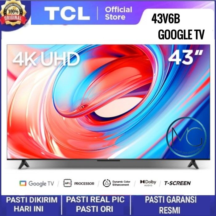 TCL 43 inch LED TV 43A28 Google TV 4K UHD HDR 10 Dimming - Dolby Audio ...
