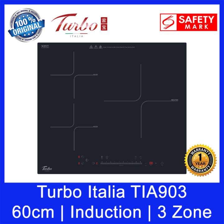 Turbo Italia TIA903 Induction Hob | 60 cm | 3 Zone | Ceramic Glass ...