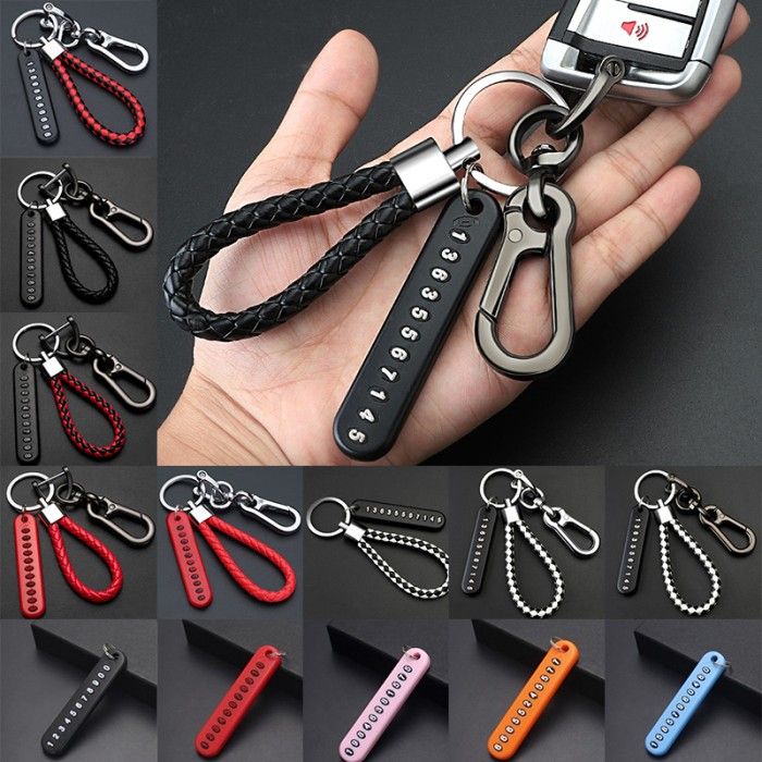 Gantungan Kunci Tali Warna Key Ring Chain Carabiner Buckle Tag No HP ...
