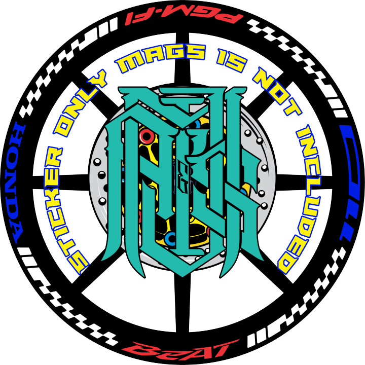 (Sticker Only) Honda Beat FI V3 Mags/Rim Decal/Sticker (pair wheels ...