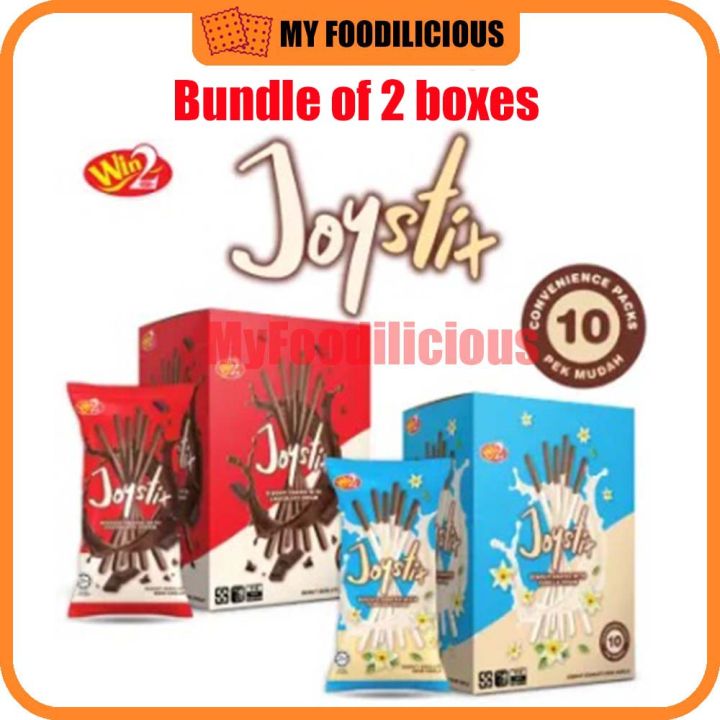Win2 Joystix Biscuit Coated Chocolate / Vanilla 30gx10s (300g) Halal ...