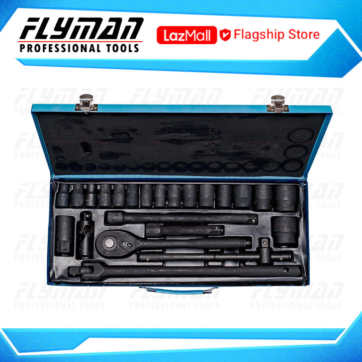 Flyman® Socket Set 24pcs 1/2 Drive (8mm-32mm) 12pts | Lazada PH