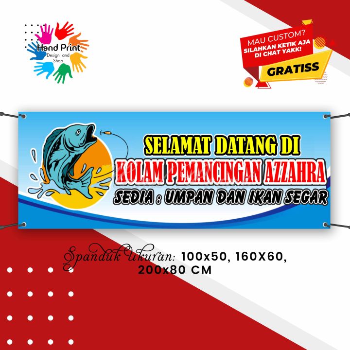 Cetak Spanduk Banner Kolam Pemancingan Dan Jualan Umpan Dan Ikan MMT ...