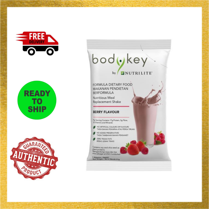 BodyKey By Nutrilite Meal Replacement Shake (Café Latte, Berry ...