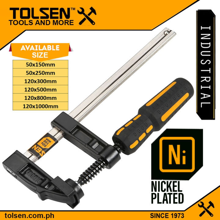 TOLSEN Industrial Grade F Clamp (6" 10" x 50mm | 12" 20" 32" 40" x ...