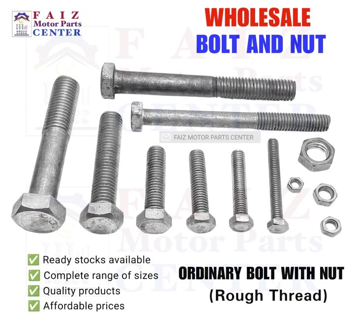 ORDINARY 7/16x3/4 inch up to 7/16x5 inches (#16 sa yabe/tools)BOLT WITH ...