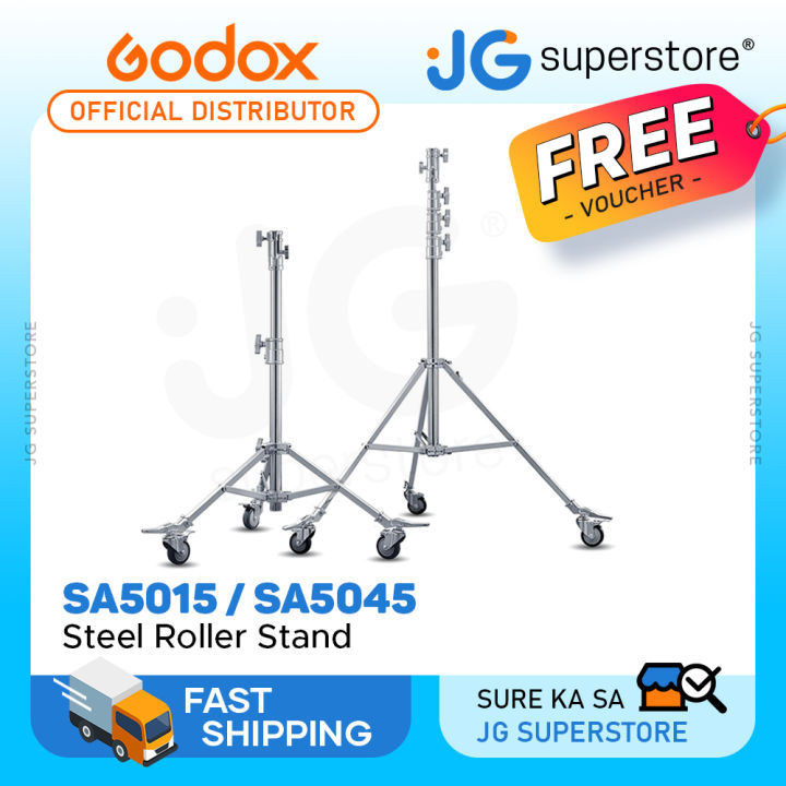 Godox Heavy-Duty Steel Roller Stand with Braked Wheels, 40kg Max Load ...