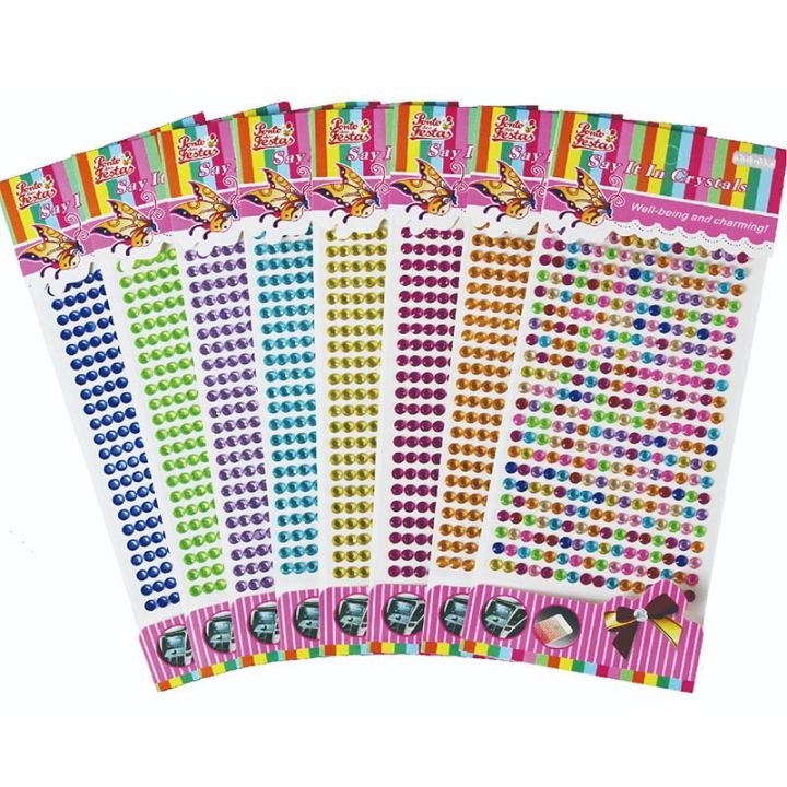 Mododo 750ชิ้น/ชุดเพชรไดอารี่ป้ายตกแต่งสมุดสติกเกอร์โทรศัพท์รถรูปลอกของขวัญที่ดีกาวตนเอง3 ...