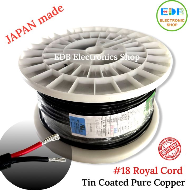 Original #18 Royal Cord #18/2C TIN Coated Pure Copper Cord, Heavy duty appliance wiring material ...
