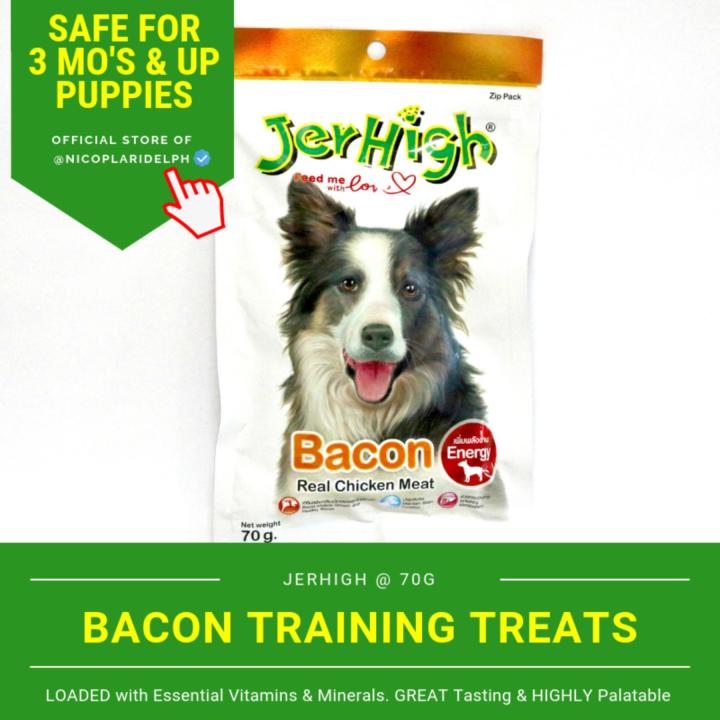 Jerhigh Bacon with Real Chicken Meat for Puppies and Adult Dogs (70g ...