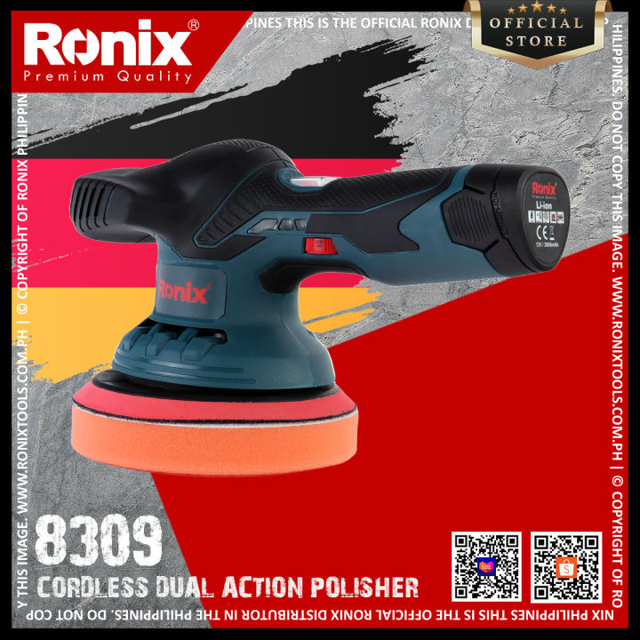 Ronix 8309 Cordless Dual Action Polisher (1Pc Battery) 12V battery ...