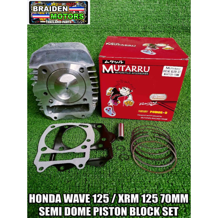 MUTARRU HONDA XRM 125 70MM SEMI DOME CYLINDER BLOCK SET | Lazada PH