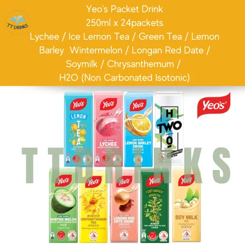 Yeos Packet Drink 250mlx24pkt: Wintermelon / Lemon Barley/ Ice Lemon ...